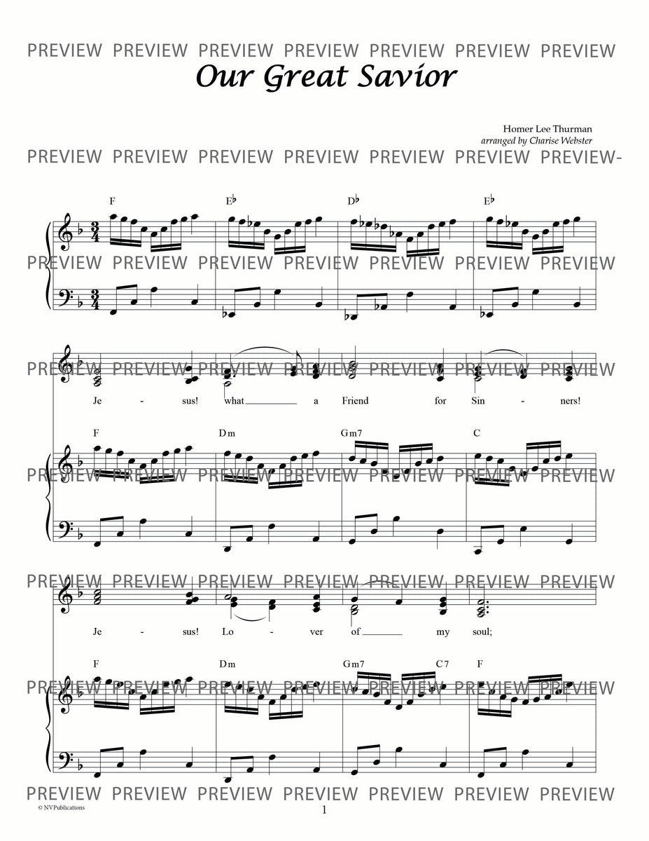 Vocal Our Great Savior North Valley Publications